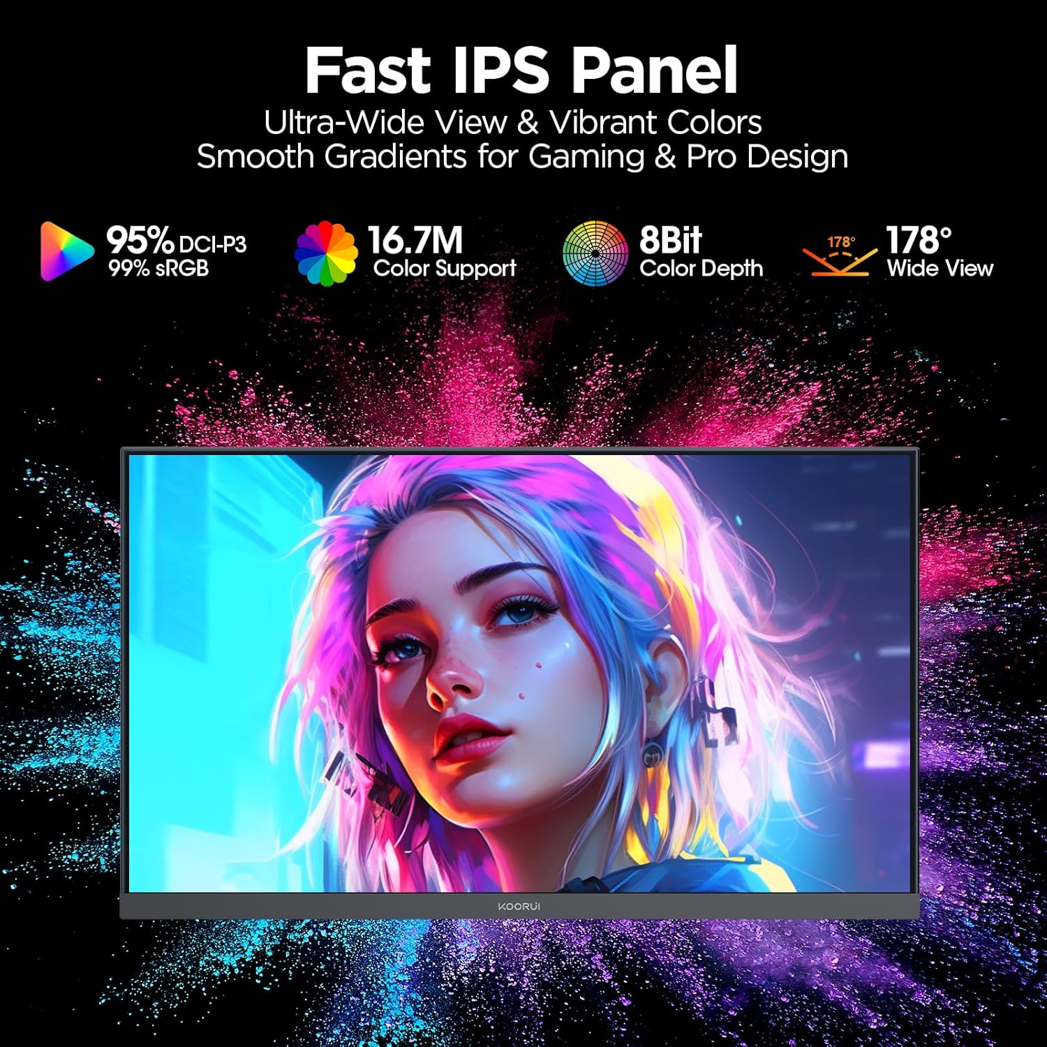 Koorui G2511E | 320Hz 24.5 Inch FHD Gaming Monitor