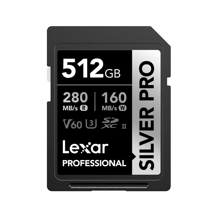 Lexar 512GB Professional SILVER PRO SDXC UHS-II Card