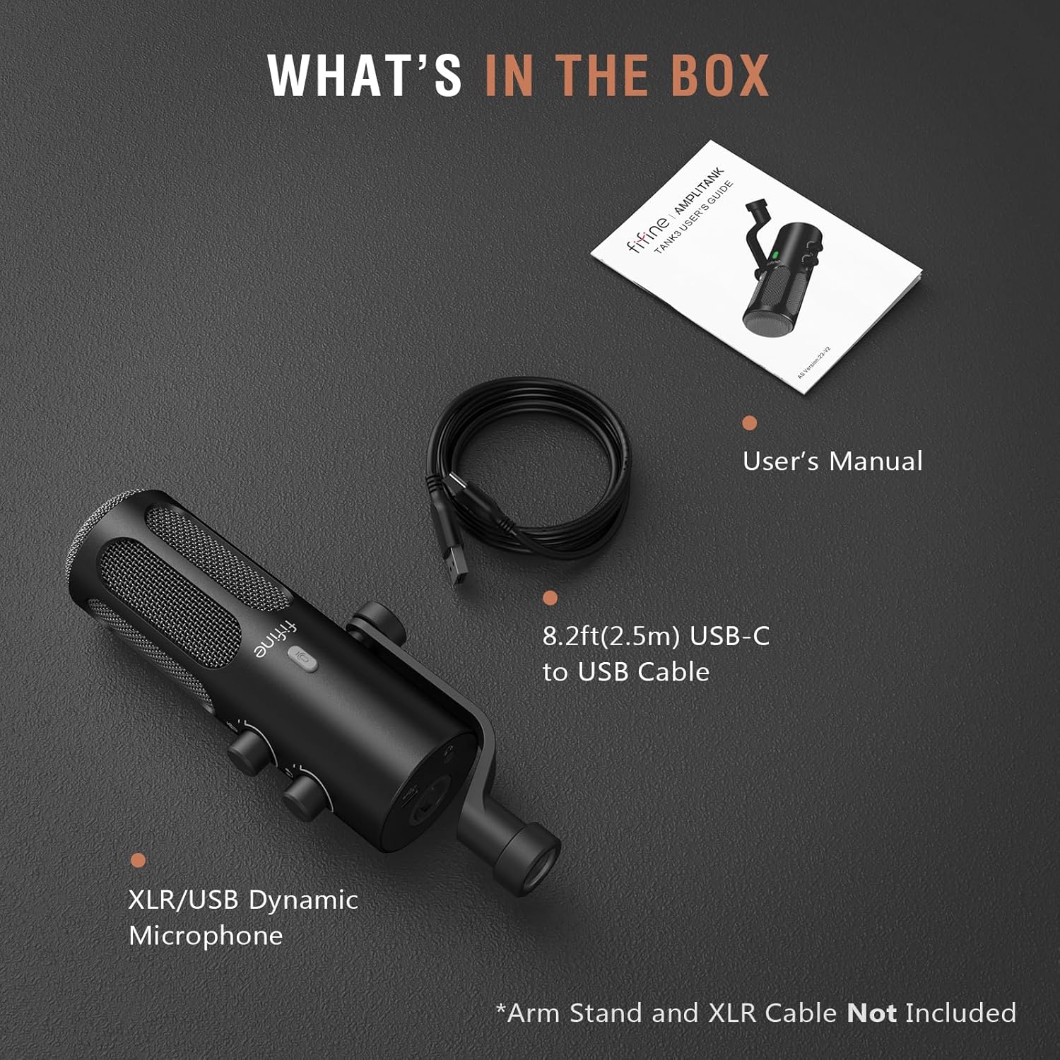 FIFINE AmpliTank Tank3 USB/XLR Dynamic Mic